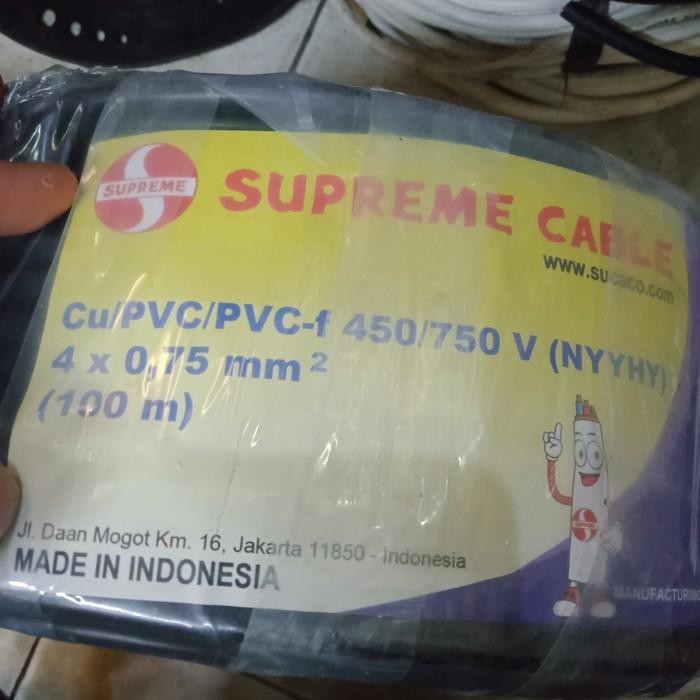 Jual KABEL SERABUT NYYHY 4x0,75MM SUPREME 100M Mantap | Shopee Indonesia