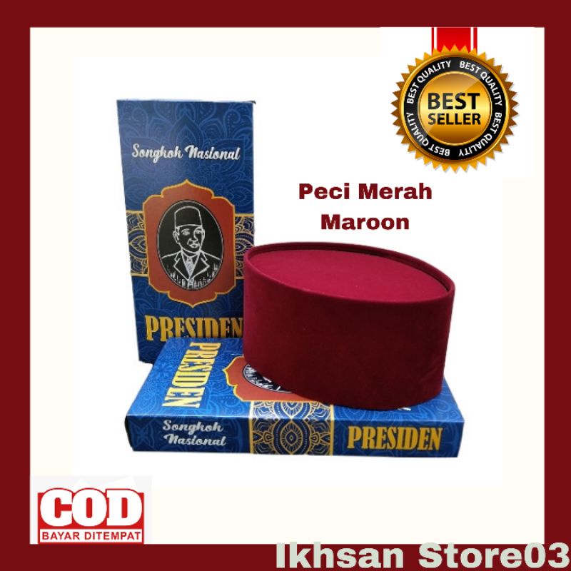 Jual Gratis ONGKIR PECI MERAH MAROON SONGKOK BETAWI POLOS PECI BETAWI ...