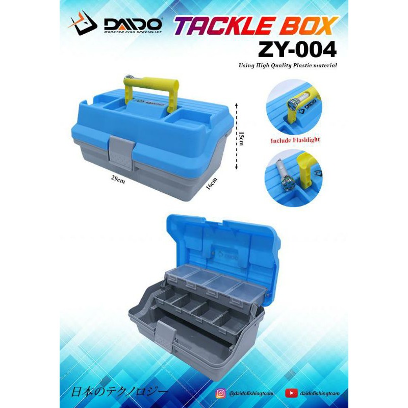 Jual TACKLE BOX DAIDO ZY-004 + flash light | Shopee Indonesia