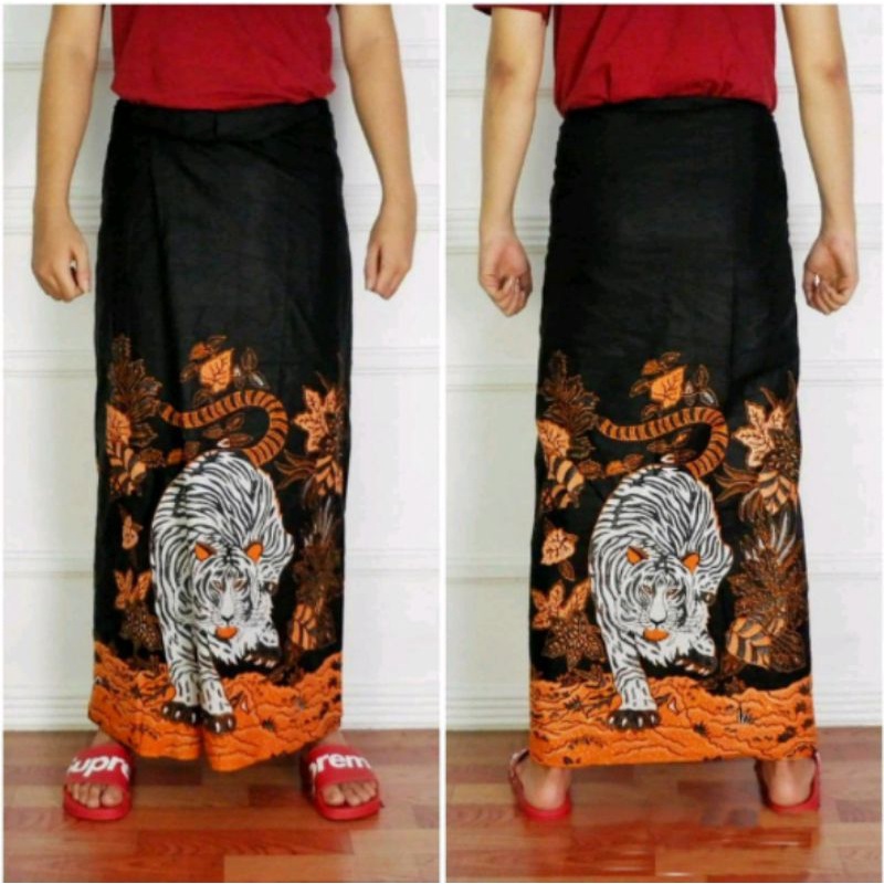 Jual Sarung Batik Macan Sepesial Orange Sarung Dewasa Sarung Santri ...