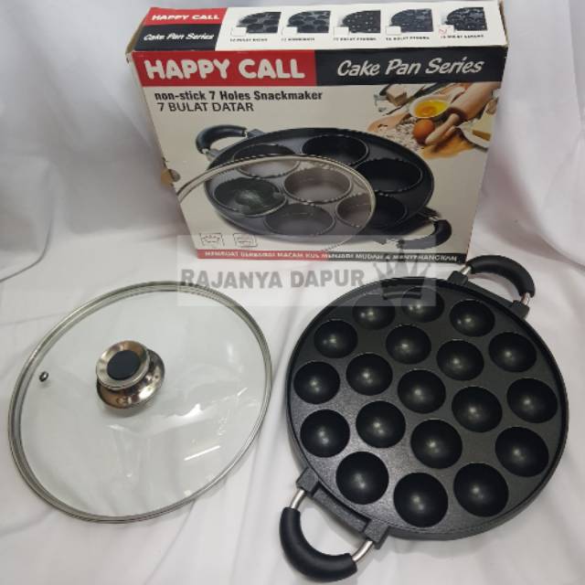 Jual Cetakan kue teflon merk happycall/ takoyaki 19 lubang takoyaki ...