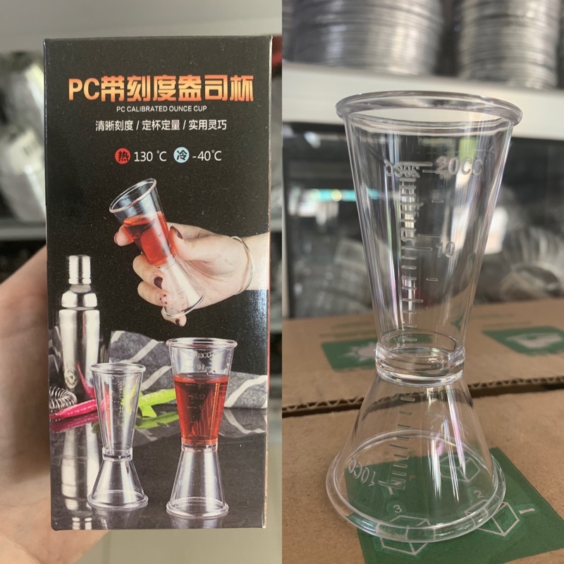 Jual Jigger Plastik Acrylic 10 ml 20 cc 40 Jiger Gelas Takar ...