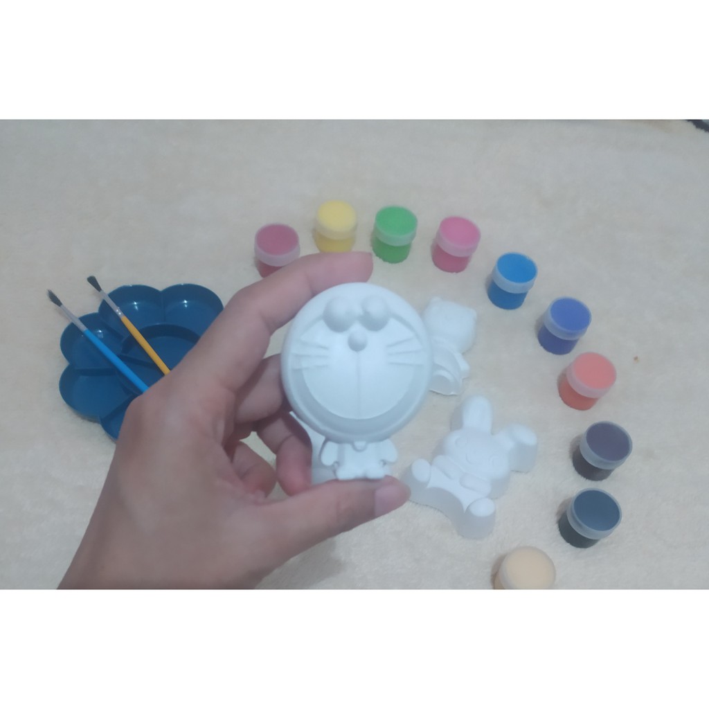 Jual Mainan Edukasi Mewarnai Patung Lukis Gypfun Doraemon | Shopee ...