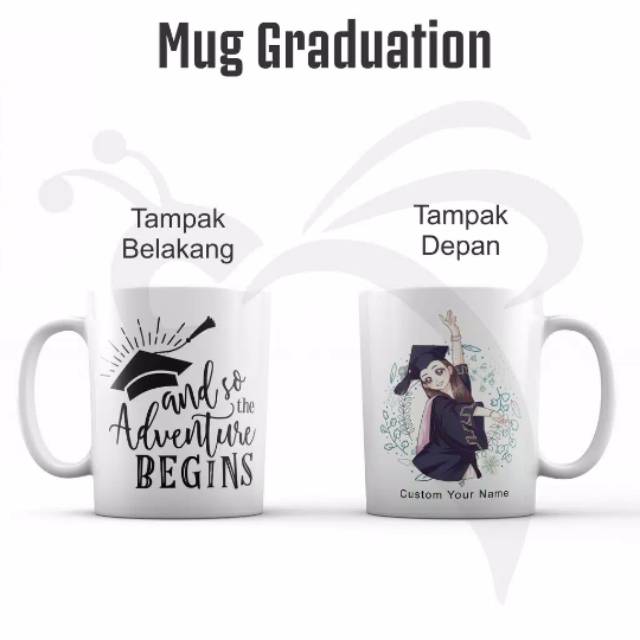 Jual Mug Ceramic Graduation (Custom Nama) | Shopee Indonesia