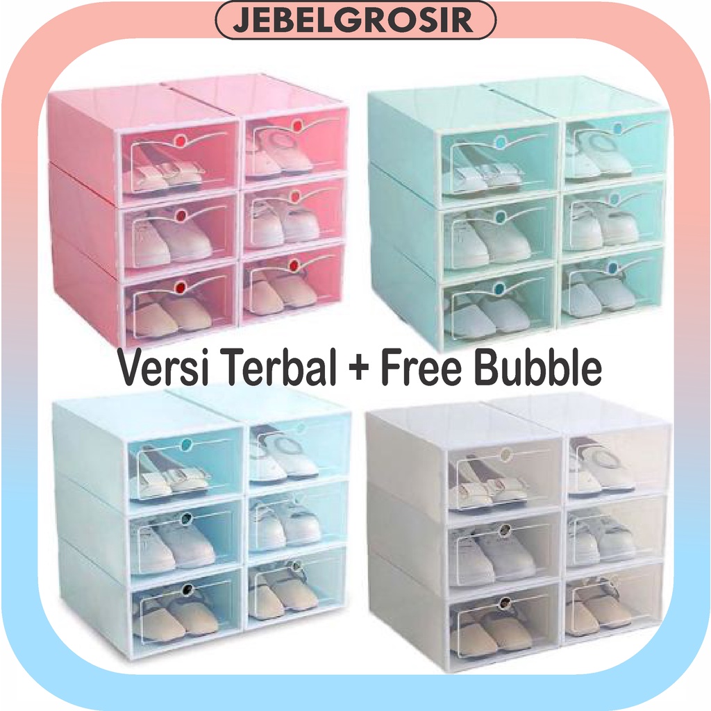 Jual Kotak Sepatu Plastik Tebal Serbaguna /Tempat Penyimpanan Sepatu ...