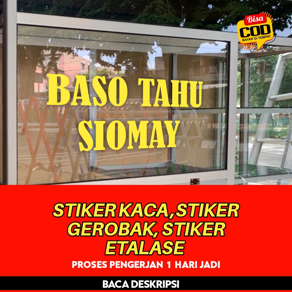 Jual Stiker Kaca / Stiker Gerobak / Stiker Custom Usaha / Papan Nama ...