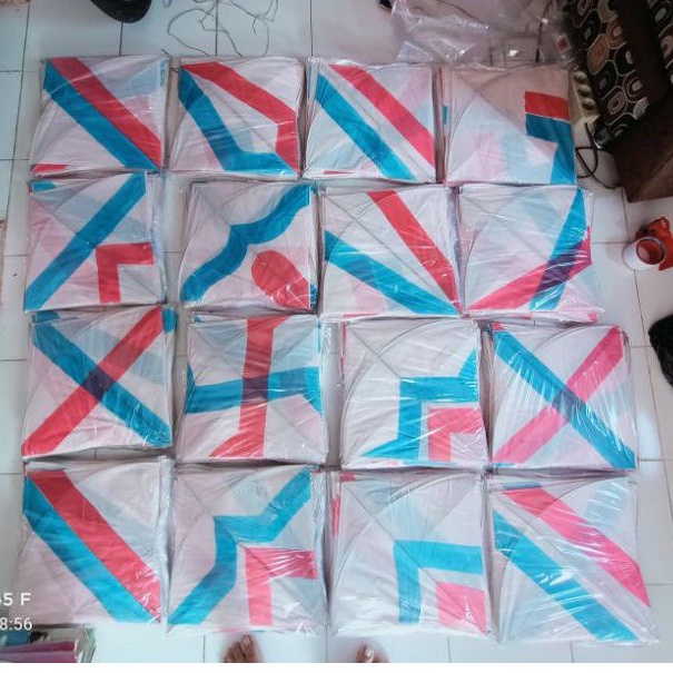 Jual isi 50pcs Layangan Pulas asli Sukabumi mainan tradisional layang ...