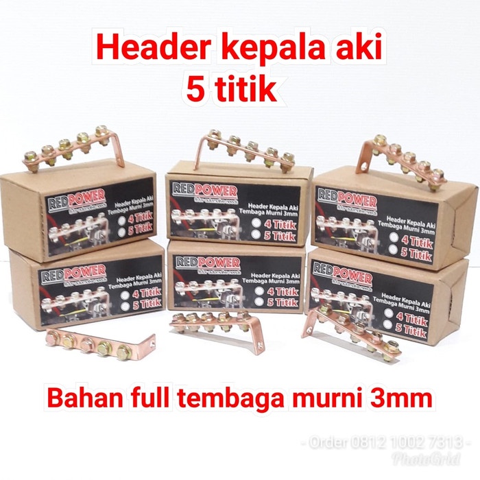 Jual REDPOWER Header Kabel Ground 3mm 4 TITIK Kepala Aki Mobil | Shopee ...