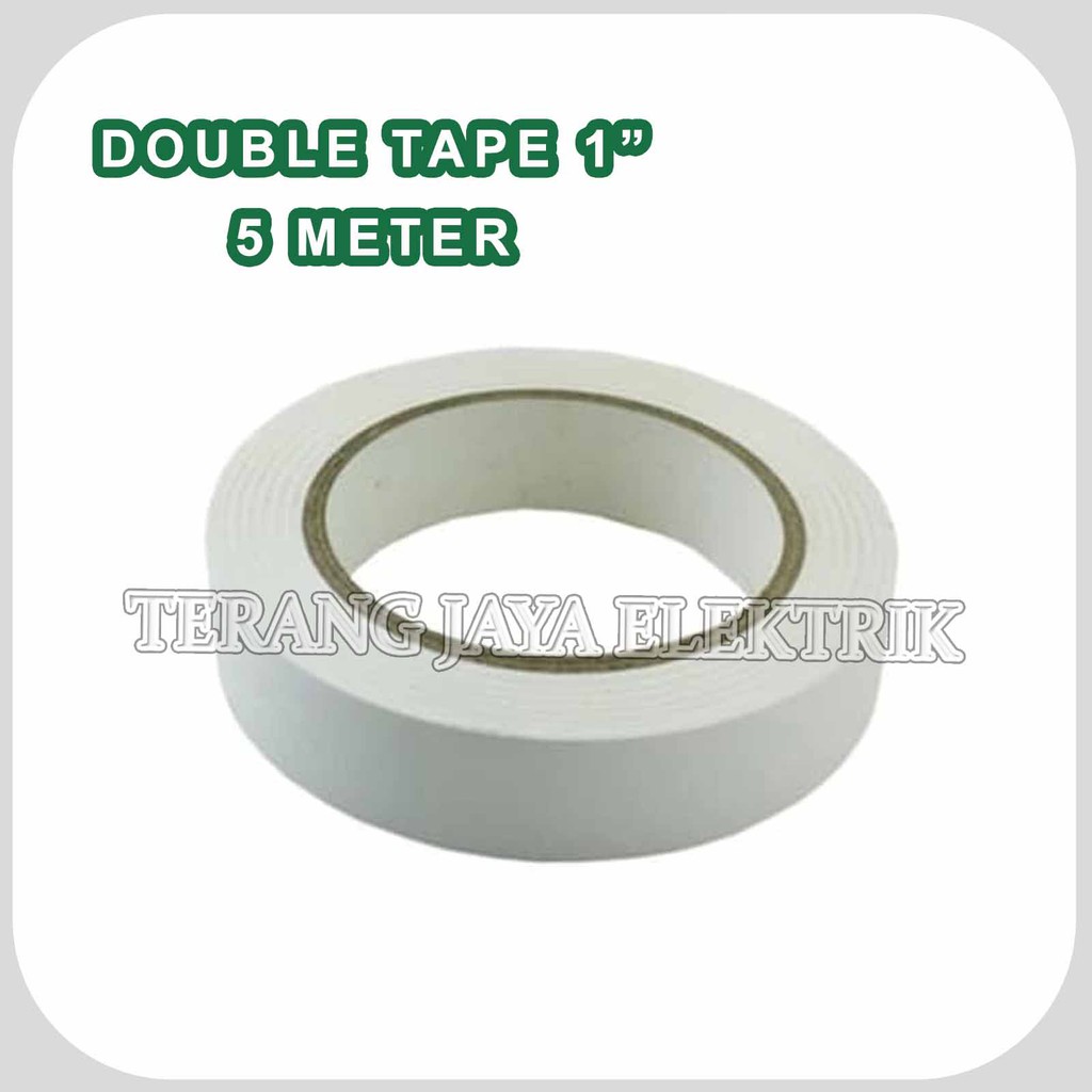 Jual DOUBLE TAPE KERTAS 1 INCHI 5 METER | Shopee Indonesia
