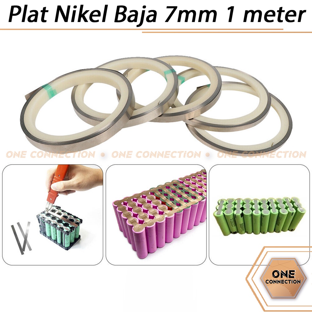Jual Plat Nikel Baja 7mm 1 meter Plate Nickle Steel 1m DIY Baterai ...