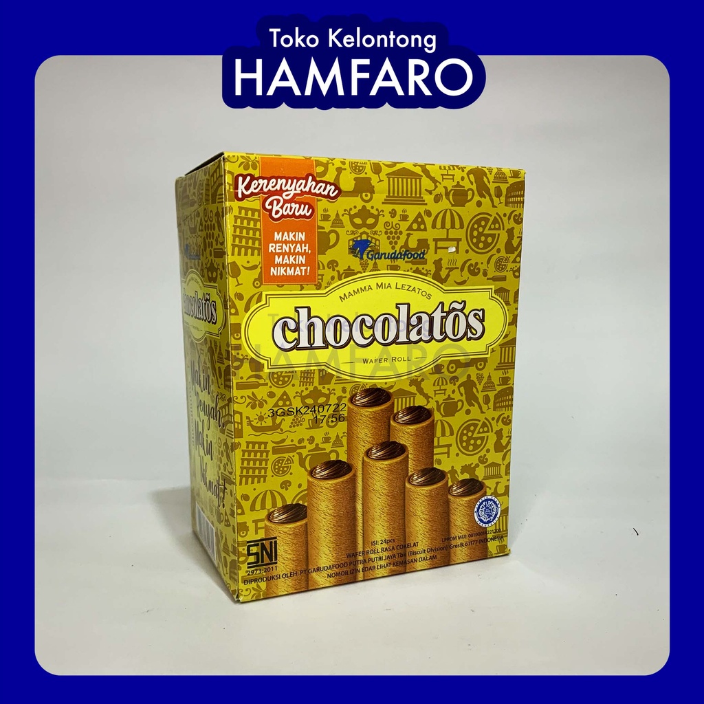 Jual [PROMO!!!] GERY CHOCOLATOS WAFER ROLL COKELAT 1 BOX ISI 24 PCS X 8 ...