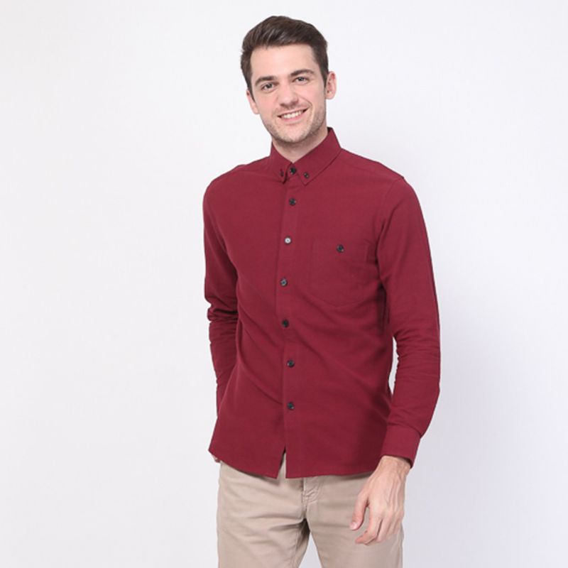 Jual 17Seven Original Kemeja Polos Lengan Panjang 0139-TERRY | Shopee ...