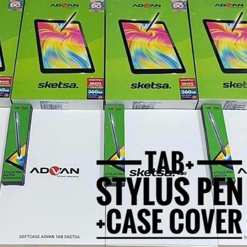 Jual Tablet Advan Sketsa Full Set Layar 10 inch 4/32 New Garansi Resmi ...