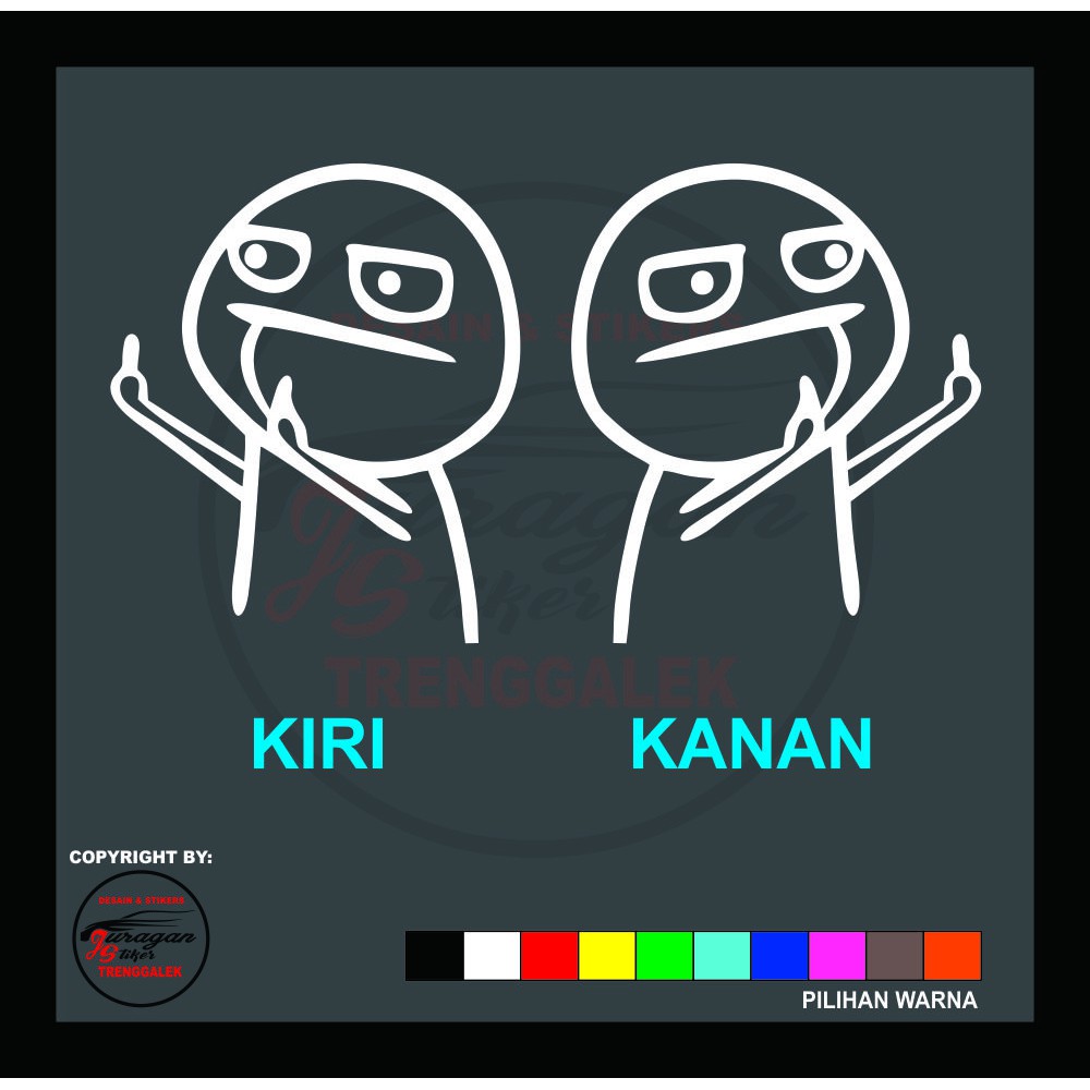 Jual Stiker Cutting FINGER jari tengah motor kaca mobil visor | Shopee ...