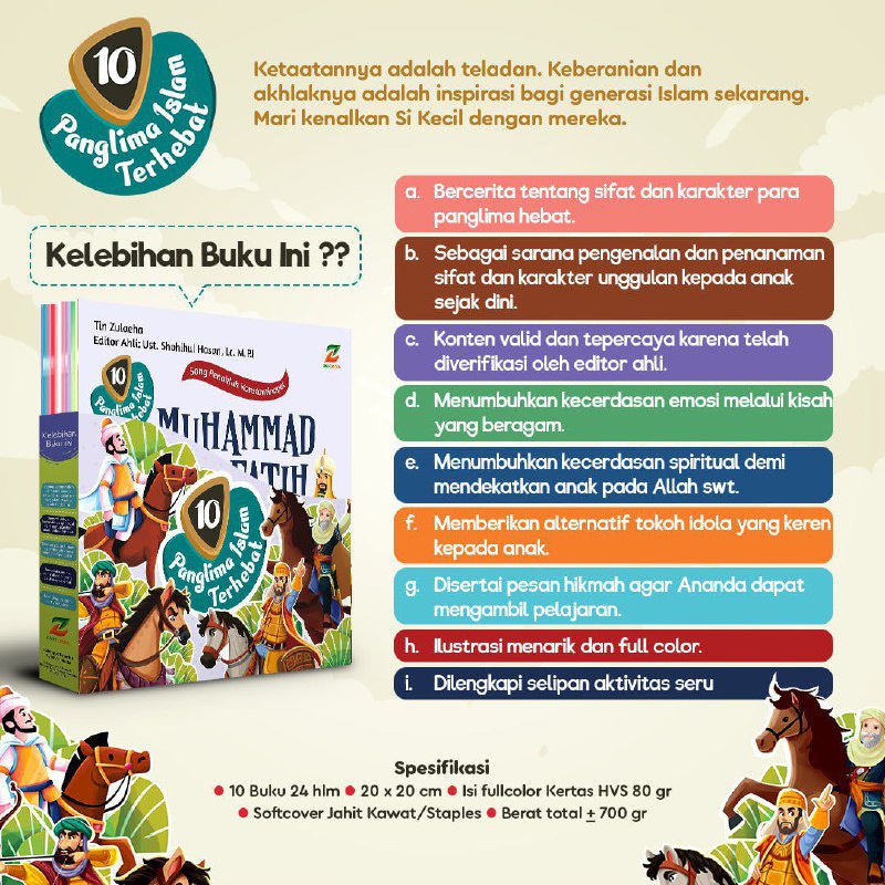 Jual SERIAL 10 PANGLIMA ISLAM TERHEBAT BUKU CERITA ANAK ISLAMI ...