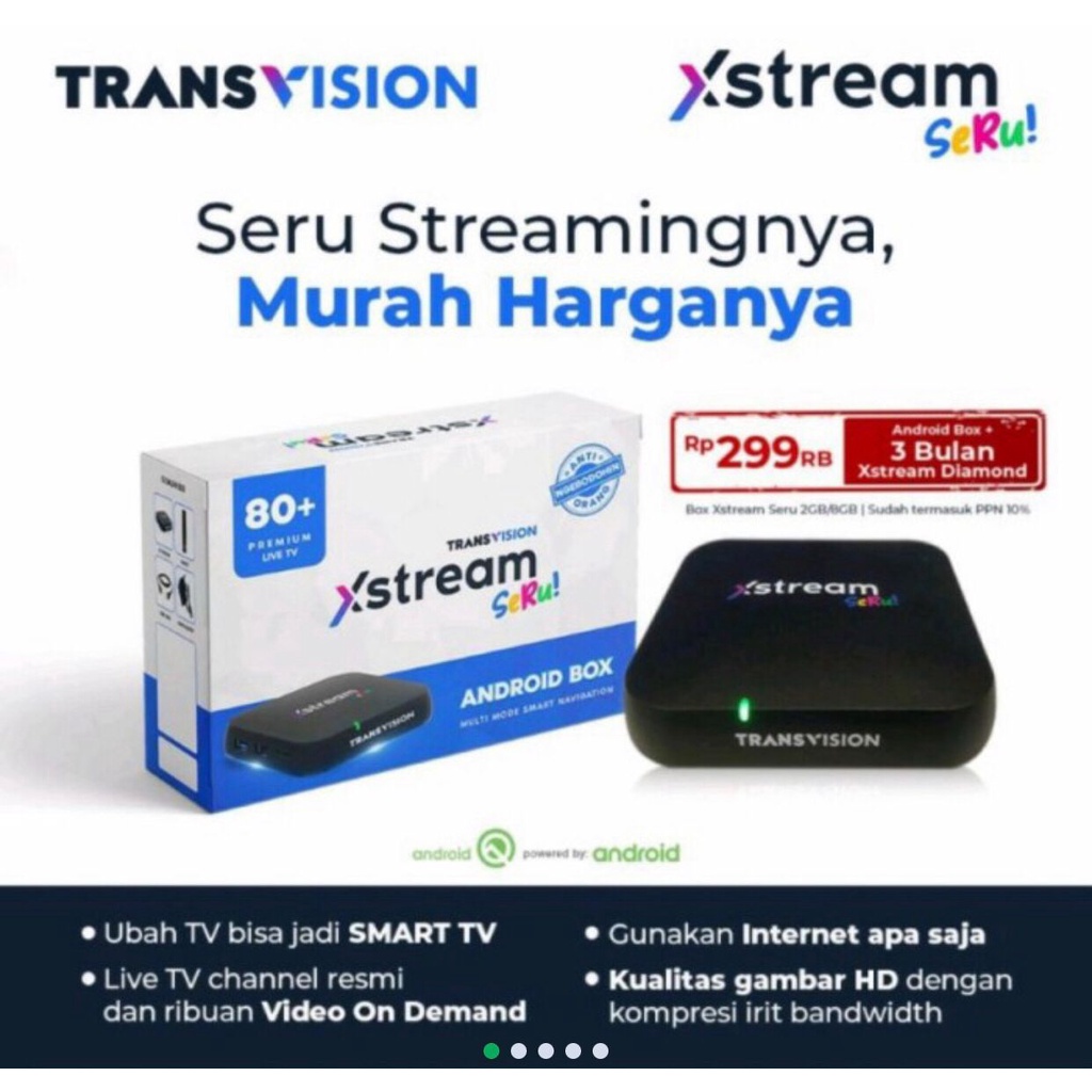 Jual TRANSVISION XSTREAM SERU TV Box Android 10 2GB RAM BONUS SPECIAL ...