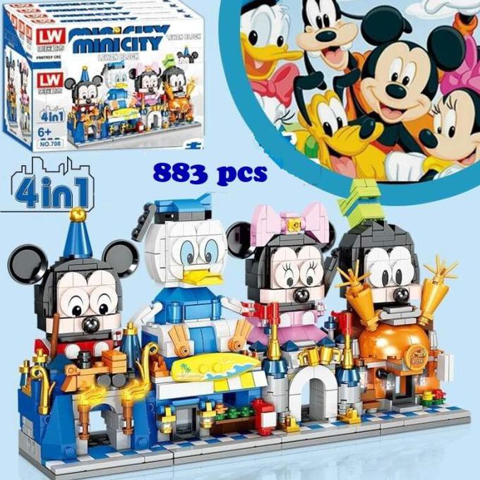 Jual Lw 708 Bricks Disney Mini City Street View Lego Kinarshop66 ...