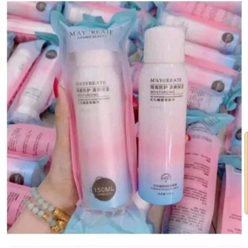 Jual MAYCREATE WHITENING MOISTURIZING SPRAY 150 PEMUTIH BADAN | Shopee ...