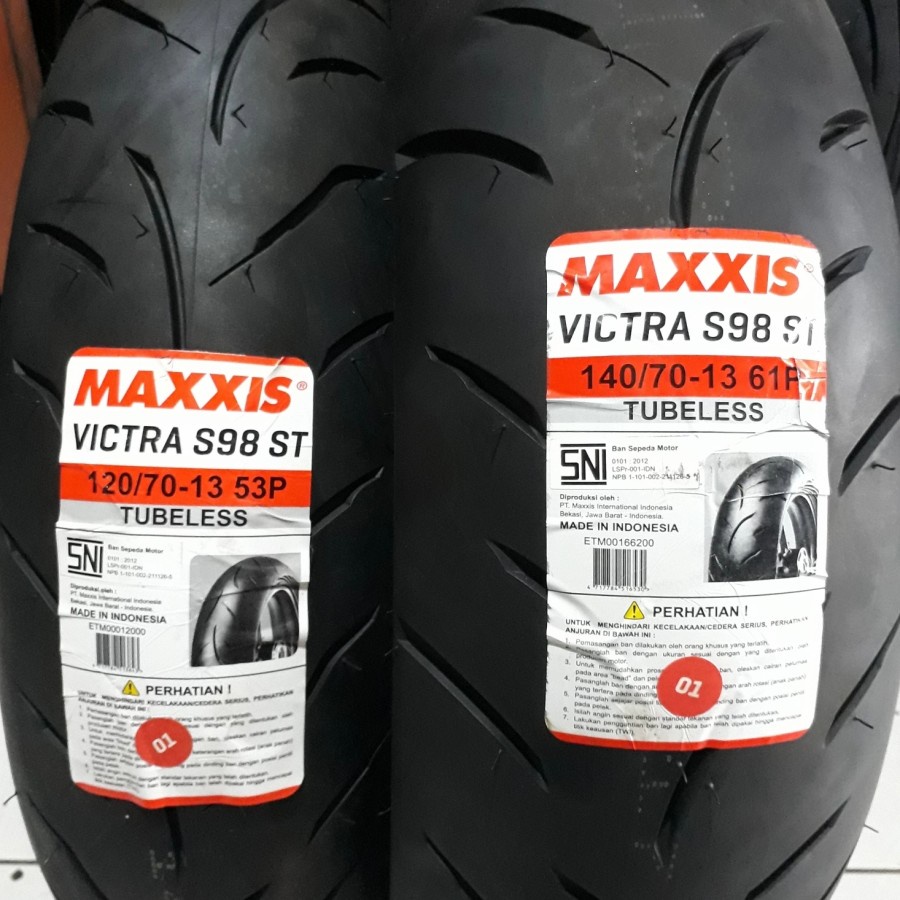 Jual Sepasang Ban Luar Maxxis NMAX || VICTRA S98ST 120/70-13 & 140/70 ...