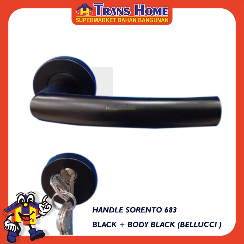 Jual Handle Set Pintu 683 Black + Body Black (BELLUCCI) | Shopee Indonesia