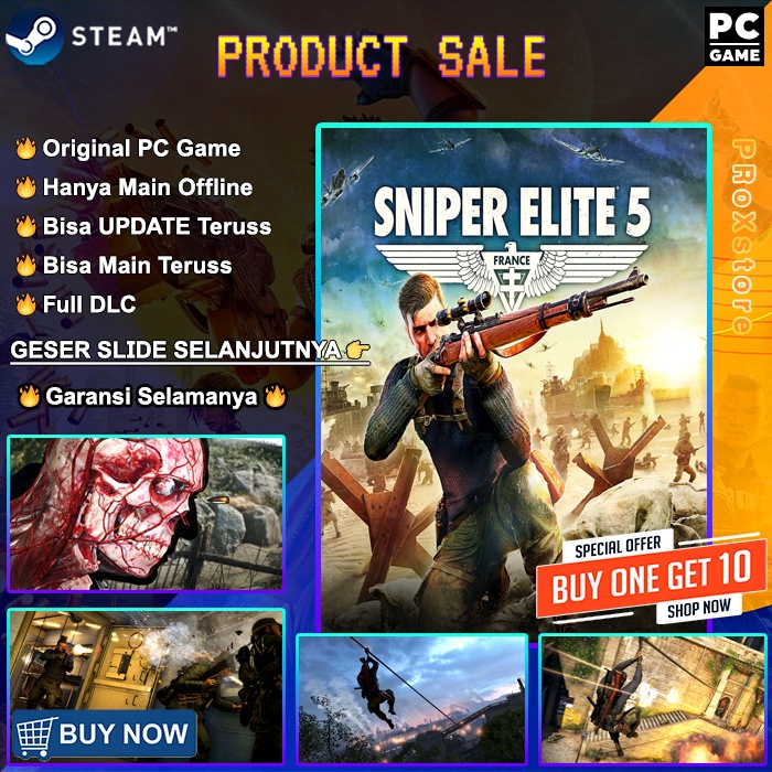 Jual Sniper Elite 5 Deluxe PC Game ORIGINAL | Shopee Indonesia