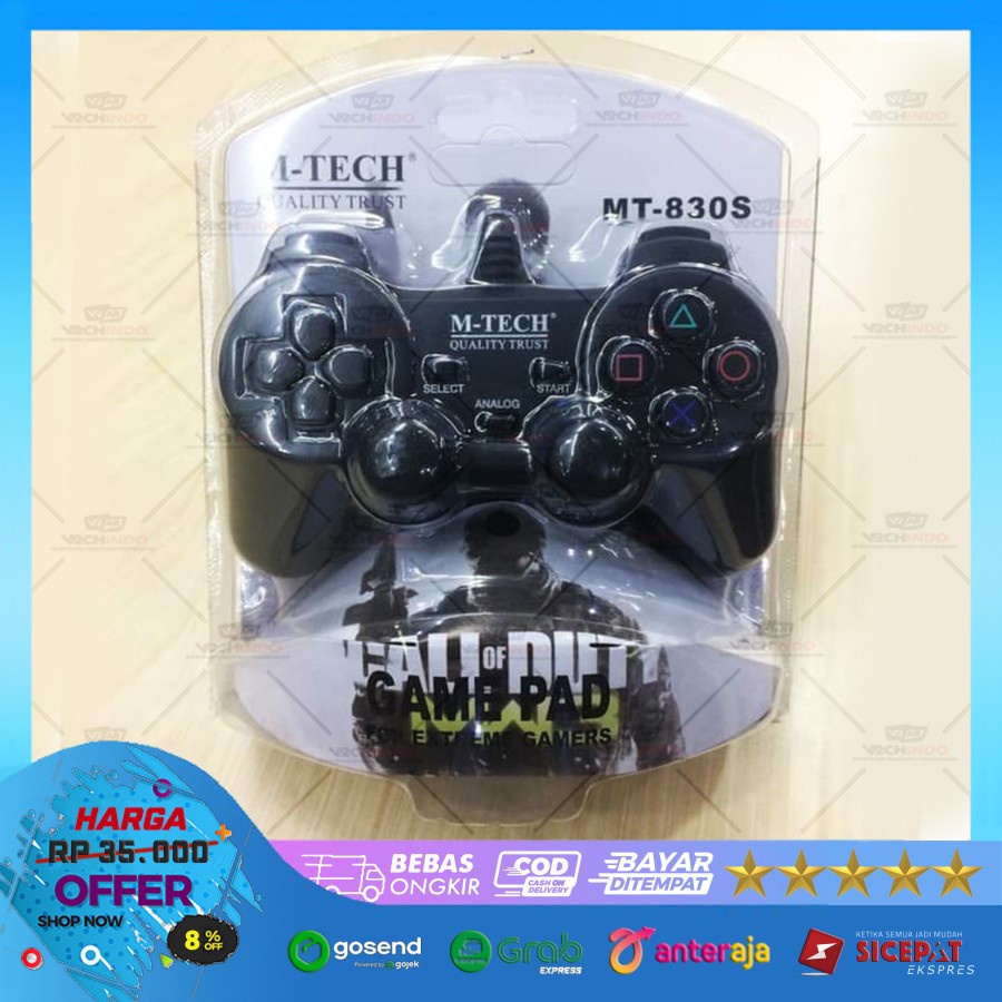 Jual M-Tech Gamepad Single MT-830S / Joystick Stik Computer PC Laptop ...