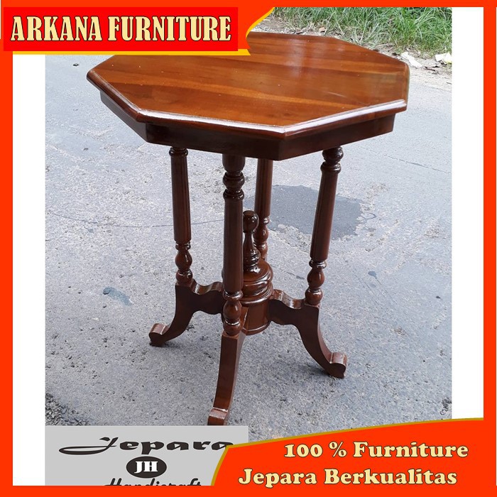 Jual FURNITURE MEJA SUDUT OKTAGONAL OCTAGONAL BAHAN KAYU JATI JEPARA ...