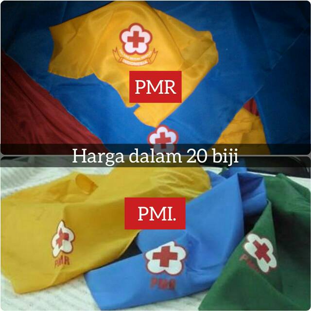 Jual Sleyer PMR 20 Biji Slayer PMI Hasduk Pmr Setangan Pmr Palang Merah ...