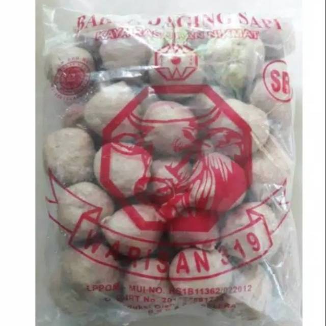 Jual Bakso Sapi merk warisan 319 isi 50 | Shopee Indonesia