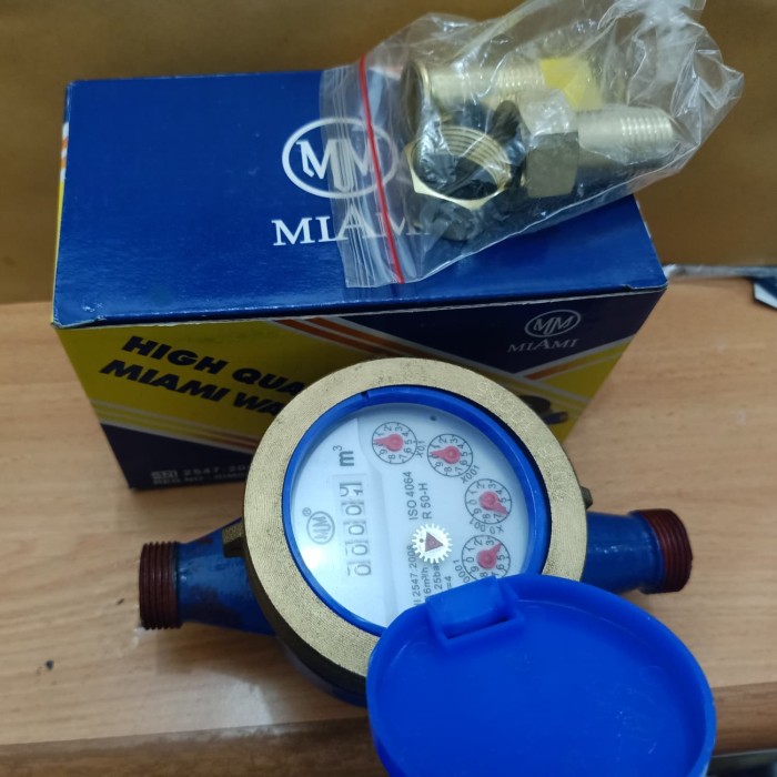 Jual Meteran Air / Flow Meter / Water Meter 1/2"inch besi Brand: Miami ...