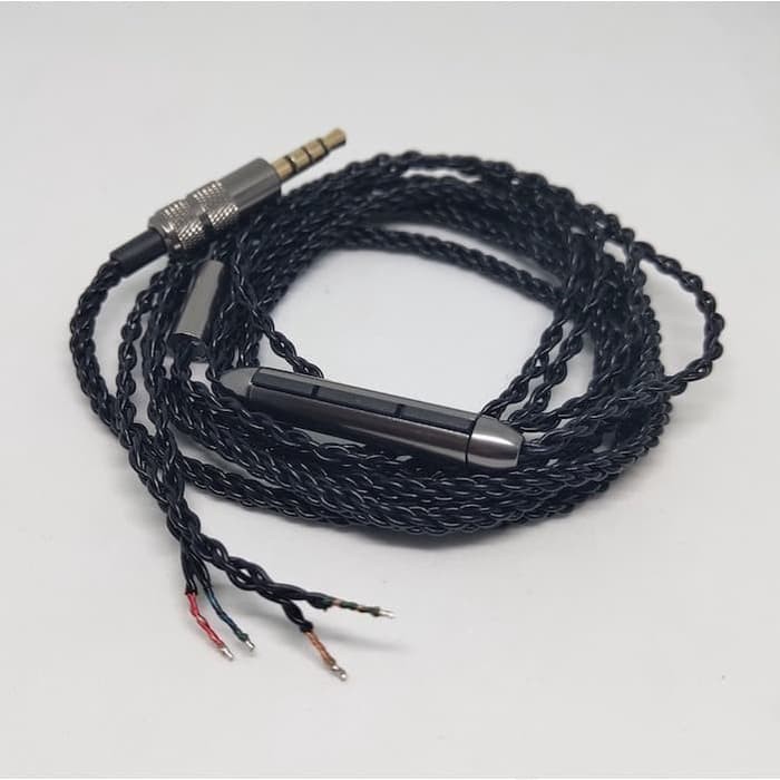 Jual Earphone Cable Replacement With Mic Volume Control 8 Braid ...