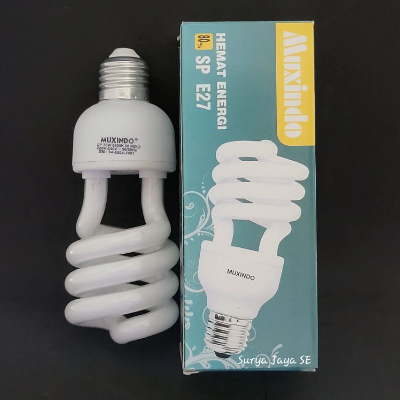 Jual Lampu Hemat Energi PLC Spiral Ulir 35 Watt Muxindo | Shopee Indonesia