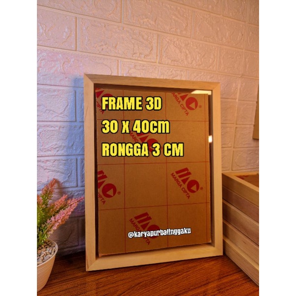 Jual Figura / frame foto / Bingkai Kayu ukuran 12R 30x40 + Kaca Acrylic ...