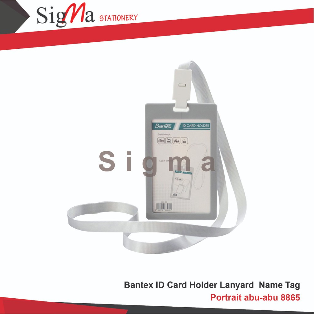 Jual Bantex ID Card Holder Lanyard | Name Tag Portrait #8865 | Shopee ...
