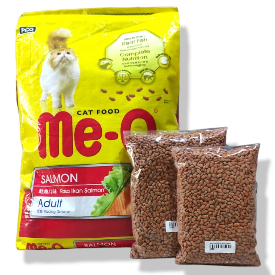 Jual Makanan Kucing Me-O, Meo Rasa Salmon 800gr Repack | Shopee Indonesia