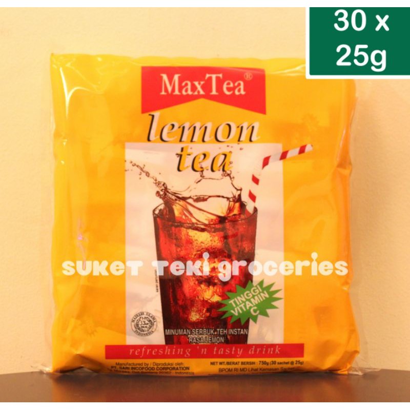 Jual Max Tea Lemon Tea isi 30s sachet 25 gr MURAH Ready | Shopee Indonesia