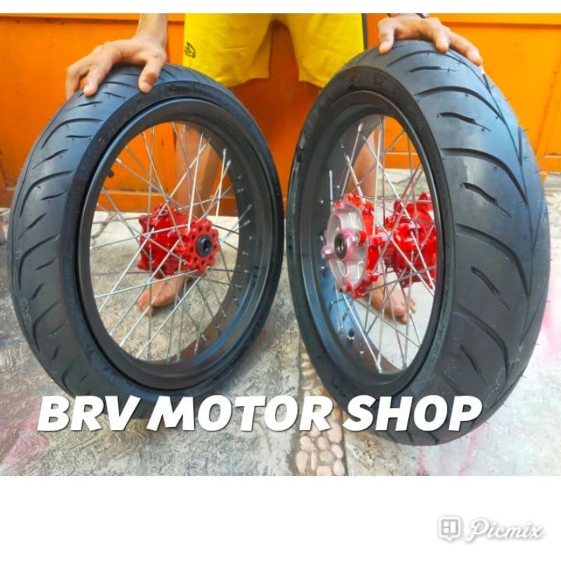 Jual Velg Super Moto Yamaha Wr155 Tromol Ori 300-350-17 Dan 250-300-17 ...