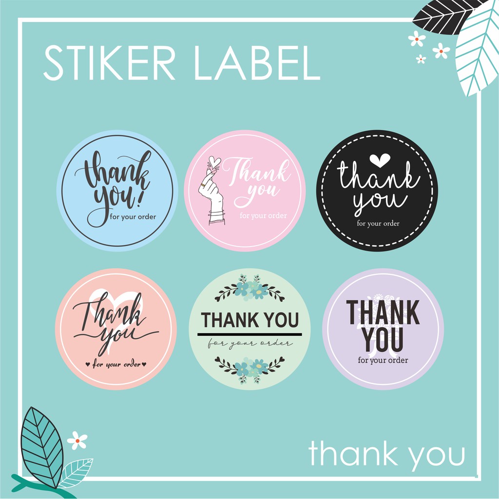 Jual Stiker Thank you Stiker bulat terimakasih | Shopee Indonesia