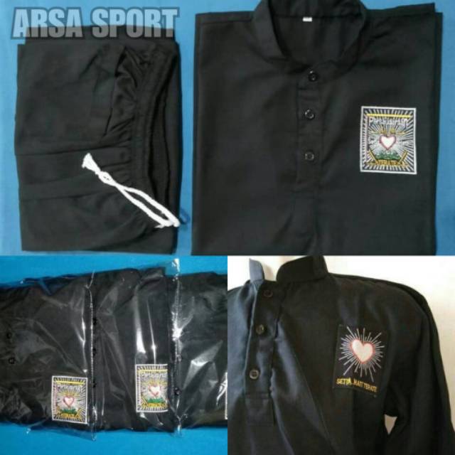 Jual Seragam Silat PSHT Baju Sakral Siswa Terate Kancing Pakaian Pencak ...