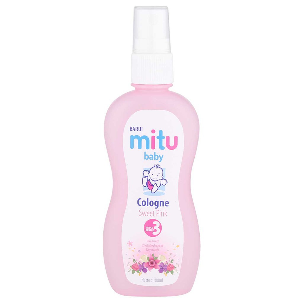 Jual MITU Baby Cologne Botol 100 ml - Sweet Pink/Mitu Baby Cologne ...