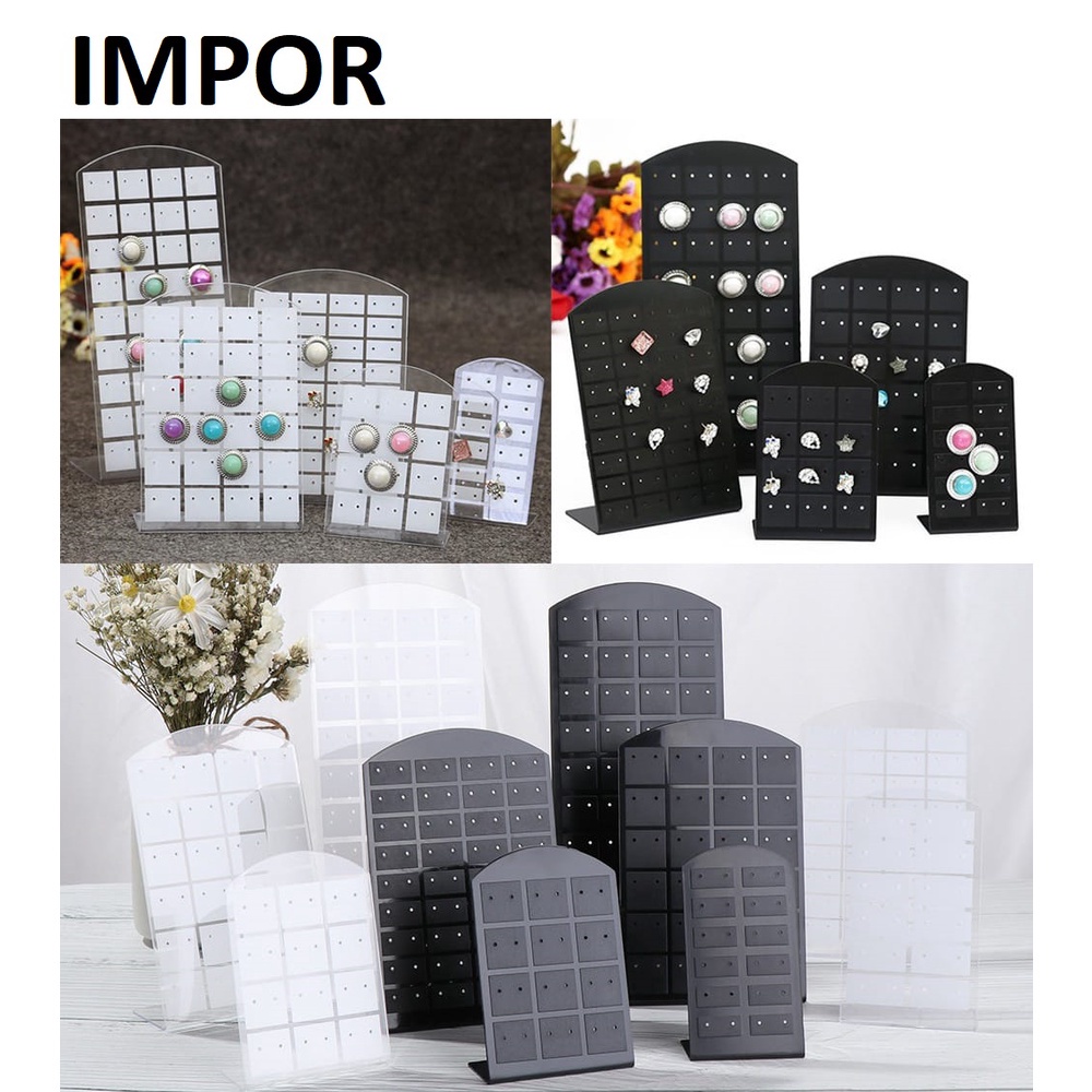 Jual Display Perhiasan Anting Kalung Bentuk L Model 24/48/72 Lobang ...