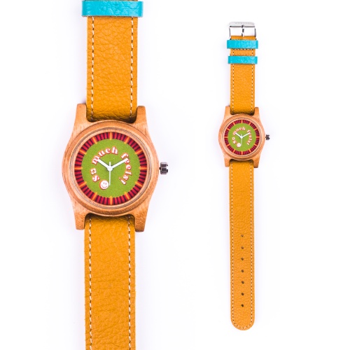 Jual Woodka Mini Loca Jati So Much Feels & Yellow Mix Leather Strap ...