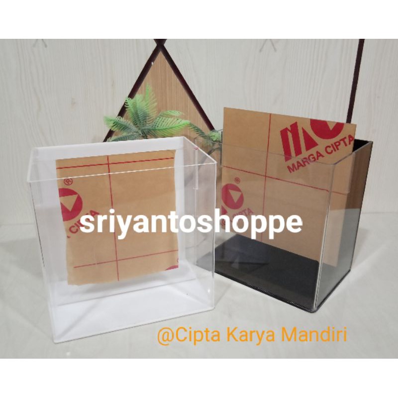 Jual SOLITER AKRILIK 15 X 10 X 15 HITAM & PUTIH / SOLITER CUPANG ...