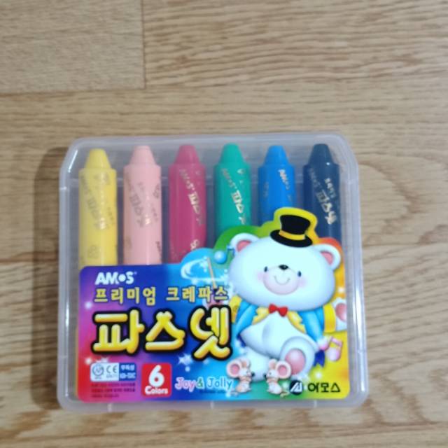 Jual Crayon Amos 6 Color Ori Korea | Shopee Indonesia