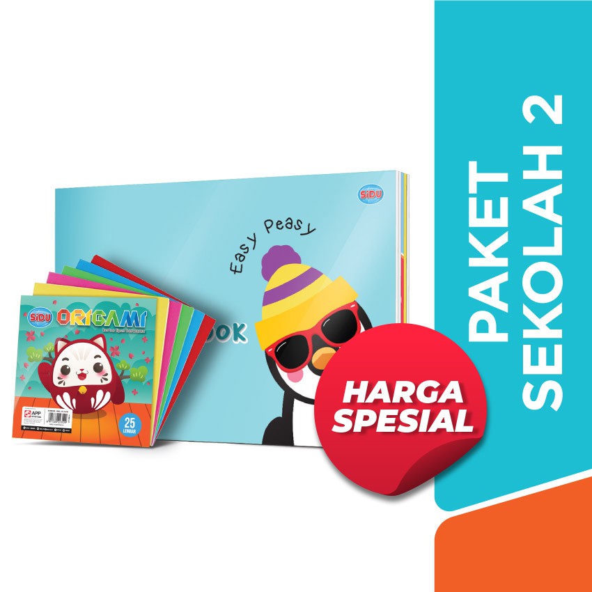 Jual SiDU Paket Sekolah 2 (Buku Gambar A3 1 pak & Origami 5 pak ...