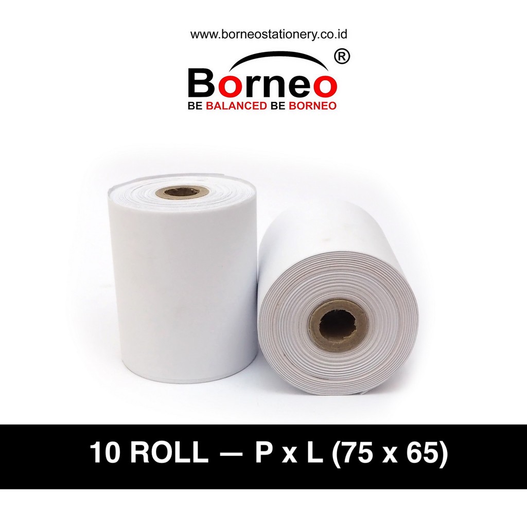 Jual 10 ROLL - Paper Roll / Kertas Struk / Kertas Printer - 1 Ply (75 x ...