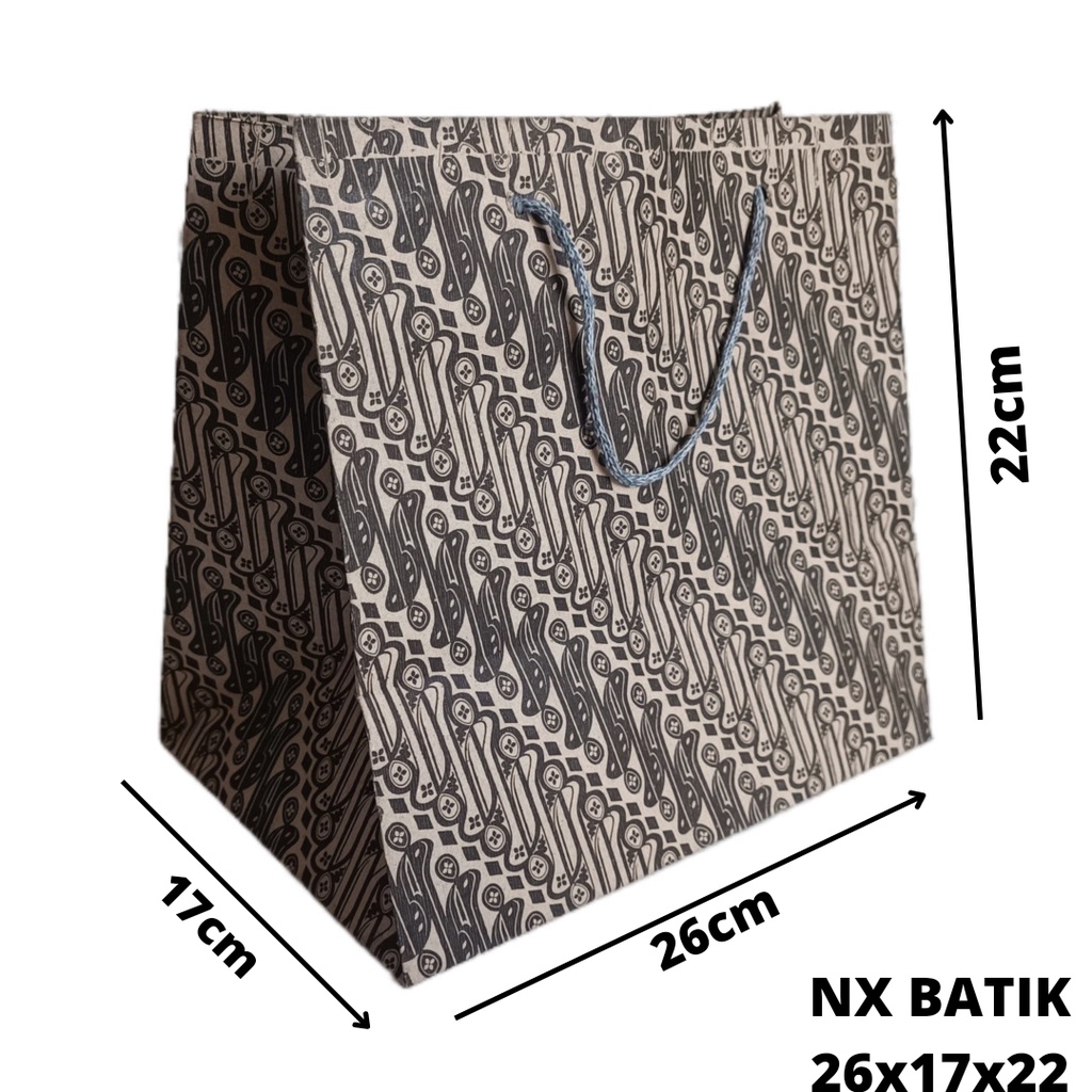 Jual Paper Bag Motif Batik Craft Uk 26X17X25cm NX [ECERAN] GOODIE BAG ...