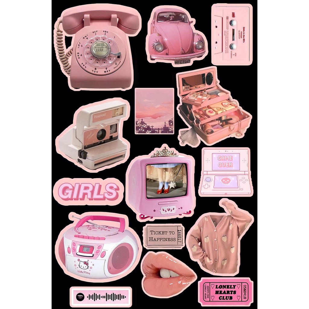 Jual AESTHETIC STICKER PACK (JOURNAL) - VINYL TAHAN AIR | Shopee Indonesia