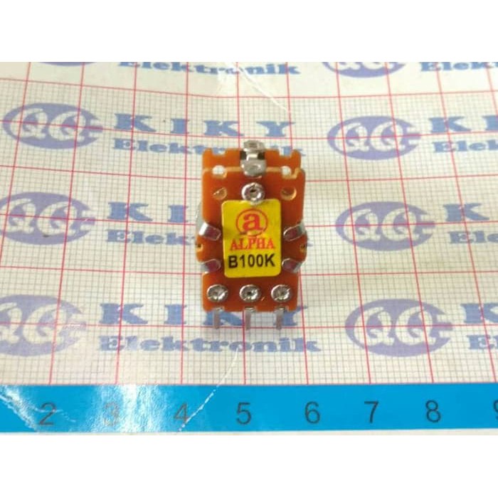 Jual Potensiometer alpha asli stereo 100k - potensio 100 k original ...