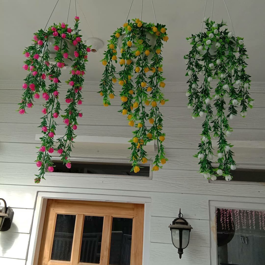 Jual art /BUNGA PRITI + POT GANTUNG TALI (PGT)/Vernalya PRITI / daun ...